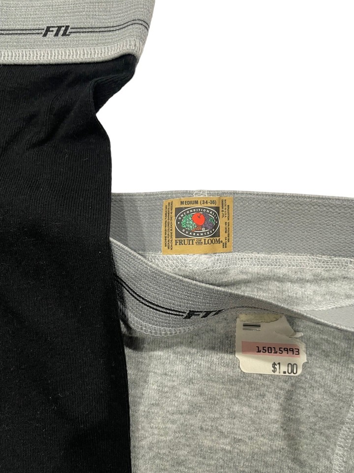 3 Pairs Vintage FOTL Men's Boxer Briefs Underwear Ribbed Knit Cotton ...