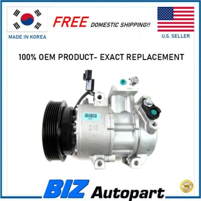 GENUINE ! A/C COMPRESSOR W/CLUTCH FOR 2012-2014 HYUNDAI ACCENT OE ...