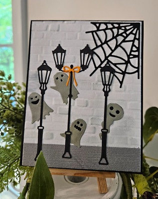 STAMPIN UP CARD KIT -GHOSTS AND LAMP POSTS Makes 4- Set #FA.120 | eBay