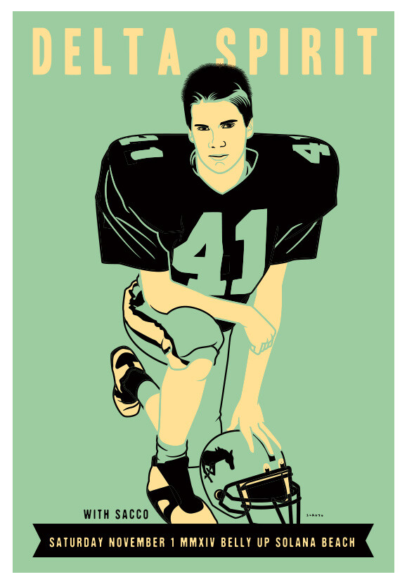 Scrojo Delta Spirit Sacco Belly Up Tavern Solana Beach 2014 Poster ...