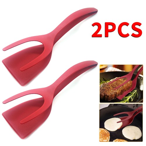 Egg Flipper Spatula 2 in 1 Grip and Flip Spatula Tongs Spatulas for ...