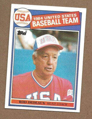 1985 TOPPS #389 ROD DEDEAUX USA OLYMPIC TEAM MANAGER MINT | eBay