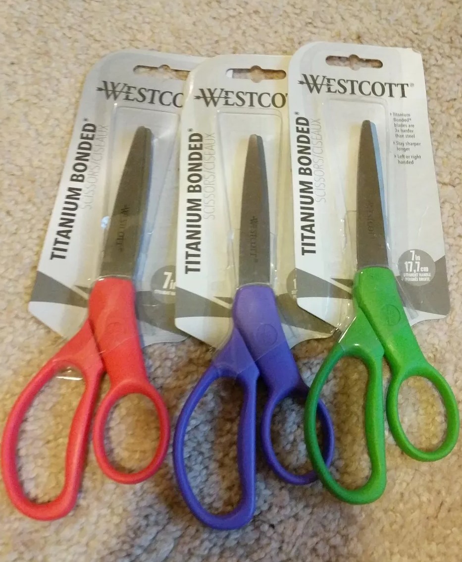 WESTCOTT TITANIUM BONDED 7 INCH SCISSORS STRAIGHT HANDLE lot of(3) | eBay