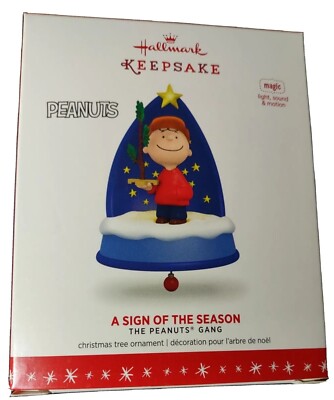 2016 Hallmark Keepsake Ornament - A SIGN OF THE SEASON - Peanuts Gang ...