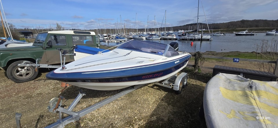 Fletcher Bravo 16ft Speed Boat Mercury 60hp outboard | eBay UK