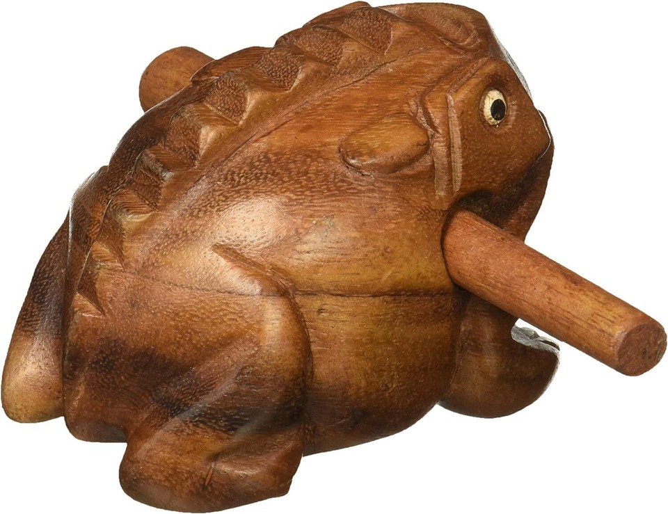 Deluxe Large 4" Wood Frog Guiro Rasp - Percussion Musical Instrument ...