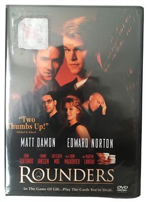 Rounders (DVD, 1999)Matt Damon! Ed Norton! Studio Watermark! Brand New ...