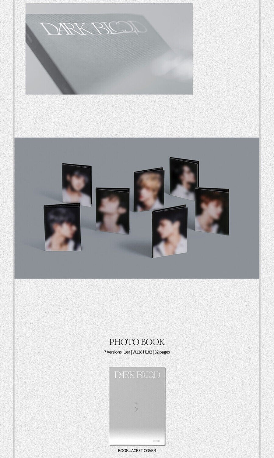 ENHYPEN [DARK BLOOD] Album ENGENE Ver SUNWOO/CD+Photo Book+3Card ...