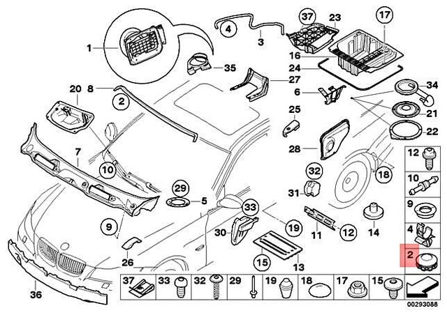 New Genuine BMW X1 xDrive sDrive Cowl Grille Cover OEM 51717169481 | eBay
