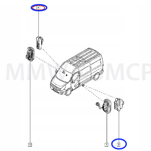 Für Renault Master 3 Movano 2010- Schiebetür Schalter 252160003R ...