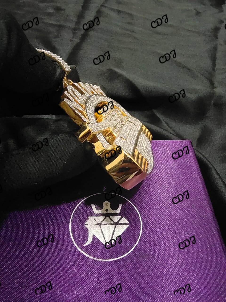 Gift 3.5ct Men's Cubic Zirconia Custom Word Pendant 925 Sterling Silver ...