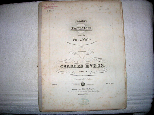 CHARLES EVERS: GRANDE FANTAISIE FOR PIANO (1842). Op. 14. | eBay