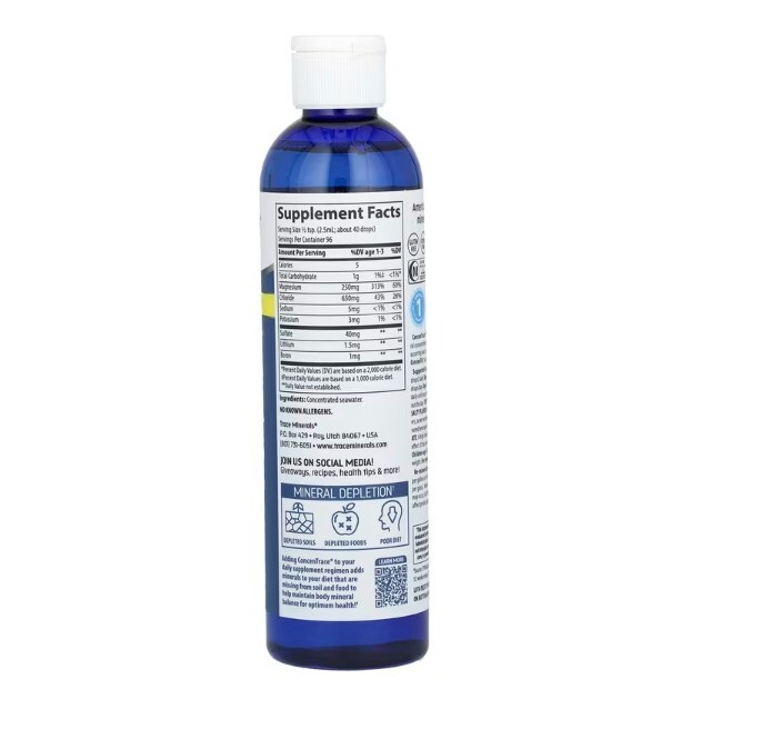 ConcenTrace, Trace Mineral Drops, Full Spectrum, 8 fl oz (237 ml) 3 ...