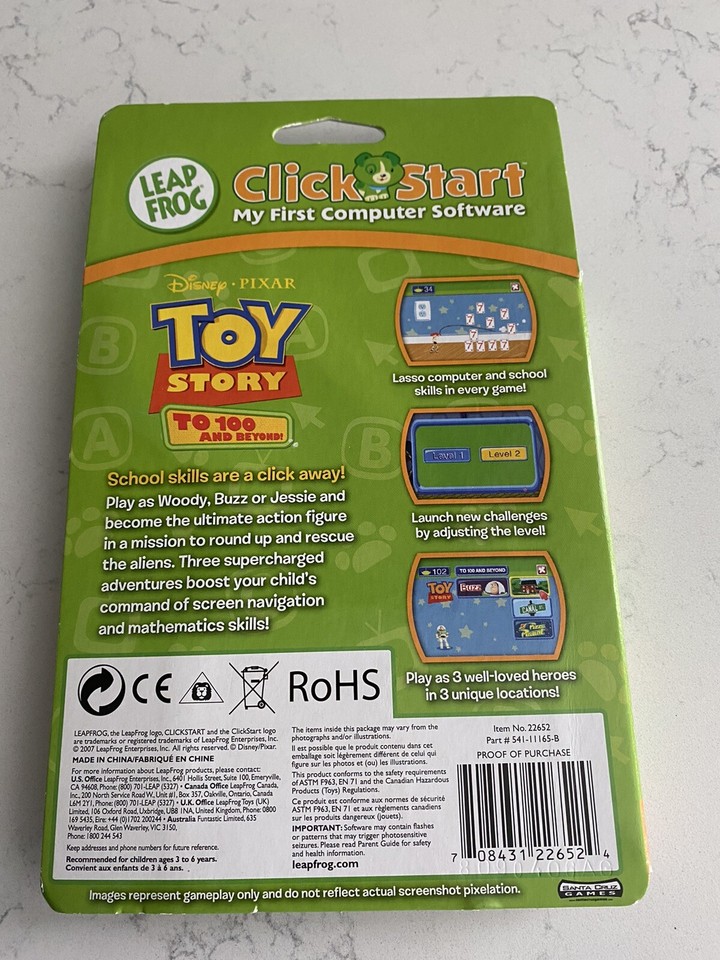 Leap Frog ClickStart My First Computer, Toy Story Software | eBay