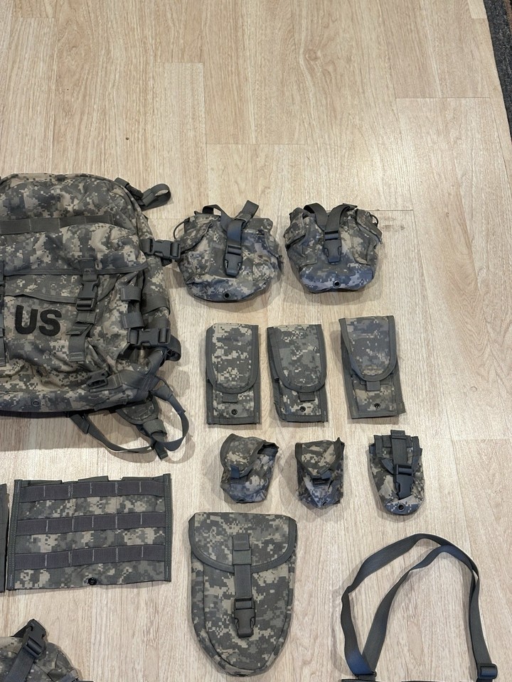 US Army Rifleman Set System ACU UCP Camo Molle Assault Pack Pouches ...