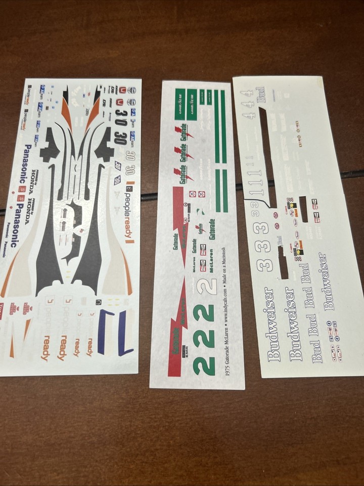 Lot Of 14 Different Decal Sets For Resin 1:25 Scale Model Cars #4 | eBay