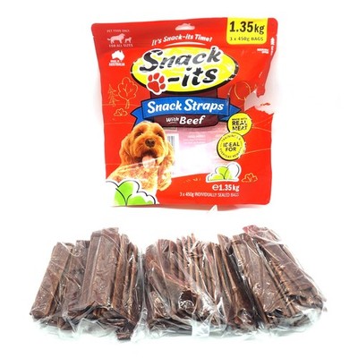 Snack-its Beef Flavoured Dog Snack Straps Treats Australia Made Real ...