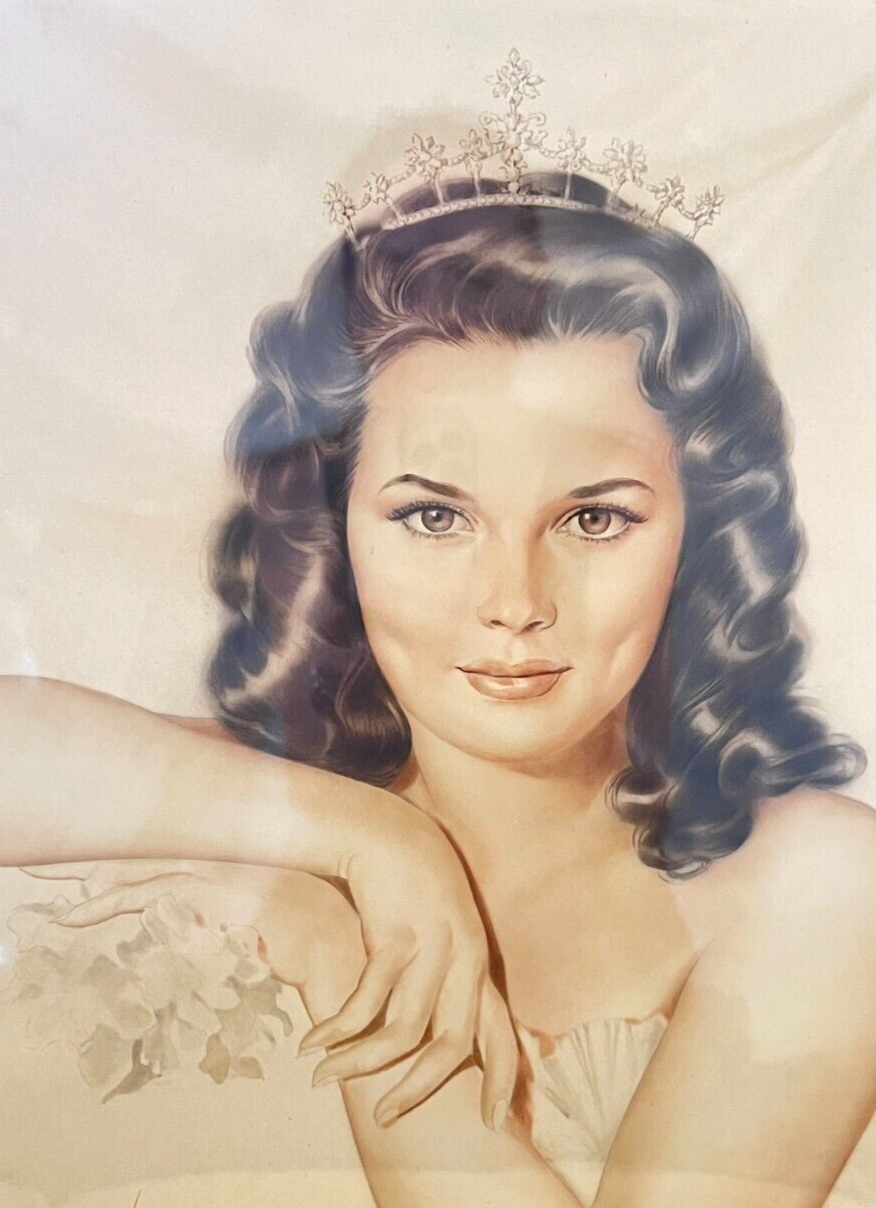 MAGNIFICENT ALBERTO VARGAS WATERCOLOR ON BOARD PAINTING OF MISS ALICE ...
