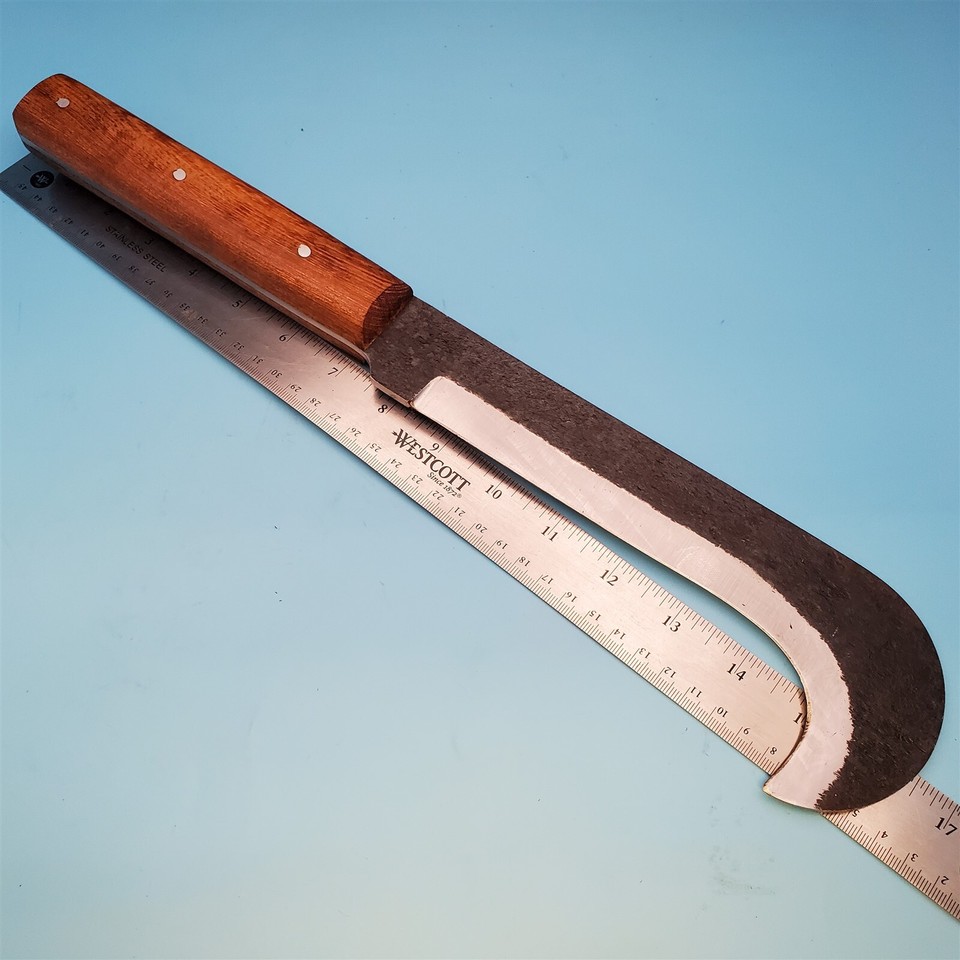 Bill Hook Machete Carbon Steel Fixed Blade16" x 9" Grape Vine Pruning ...