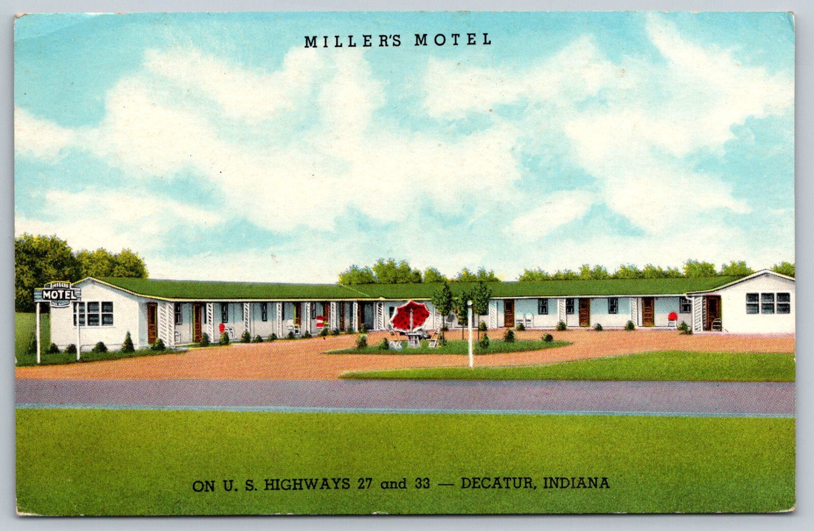Roadside Panorama of Millers Motel Decatur Indiana Vintage Postcard | eBay