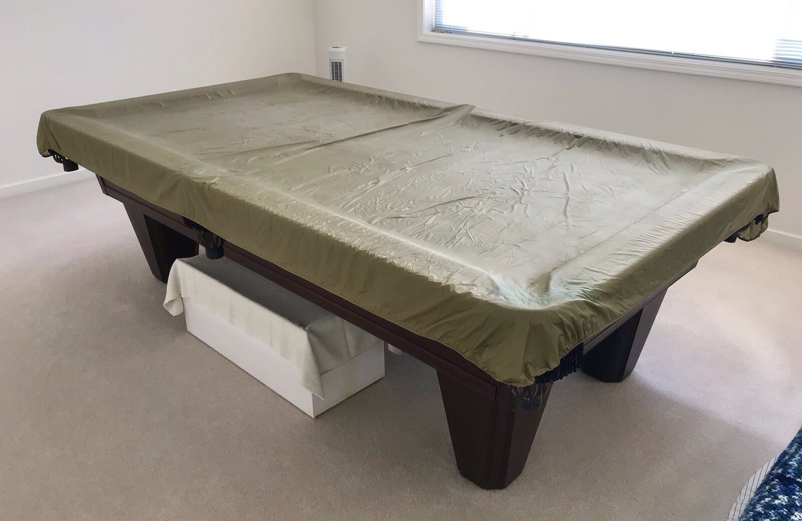 Brunswick Heritage Slate Pool Table 8ft Leather pockets Excellent Mint ...