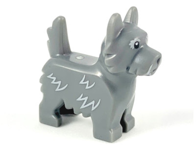 Lego Toto Terrier Dog Dark Bluish Gray w/ Fur Lines Pattern Minifigure ...