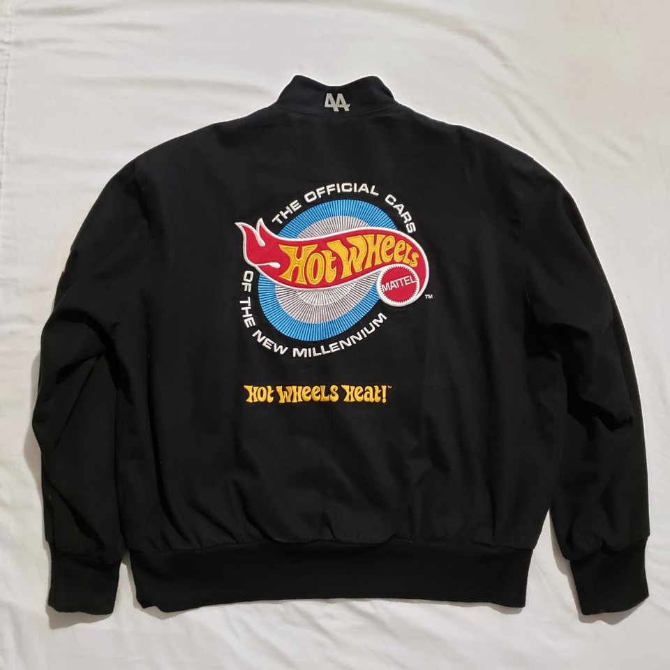 Rare JH Design Hot Wheels Racing Kyle Petty #44 Nascar Jacket Black XL ...