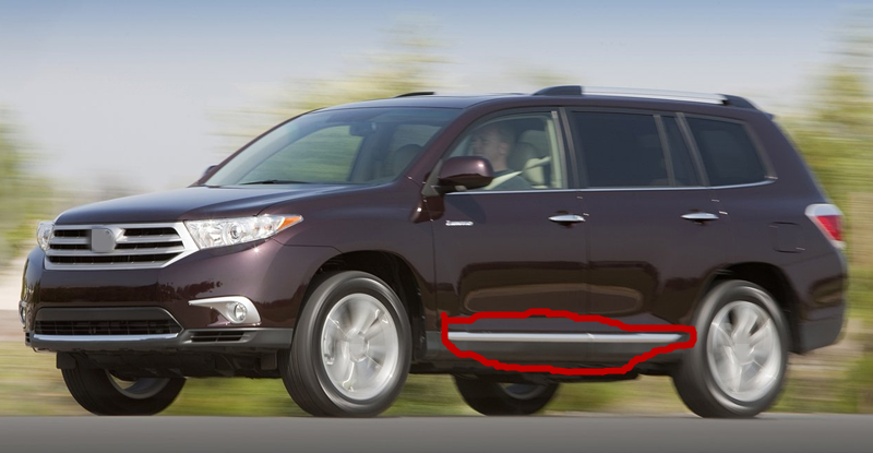 2PCS Front Rear Left Lower Molding Bottom trim for 2011-2013 Toyota ...