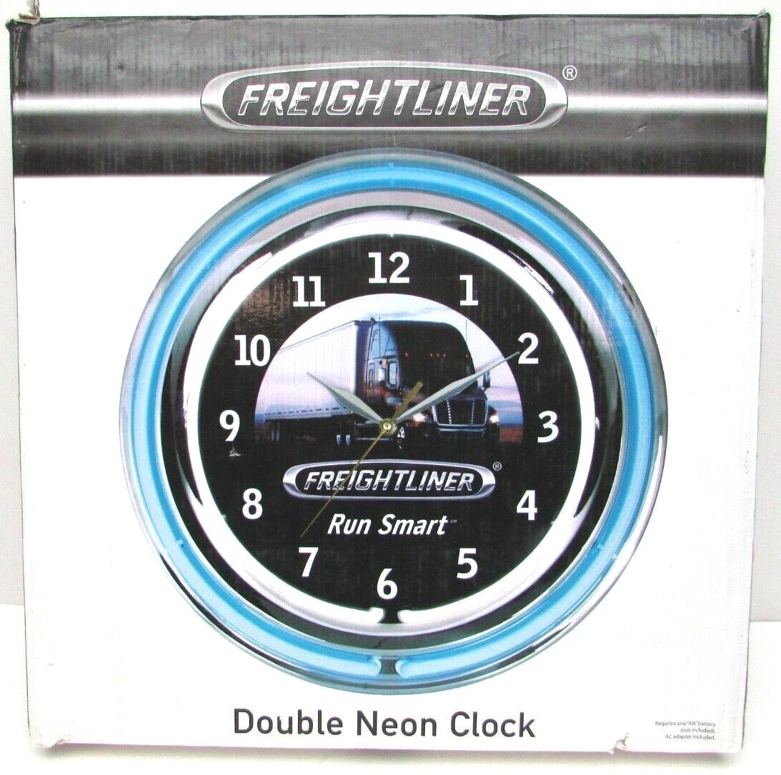 FreightLiner Run Smart Double Neon Clock 43.5 x 8.5 x 43.5 cm | eBay