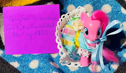 Custom G4 My Little Pony Dress Pony Wear and Pinkie Pie Brushable ...