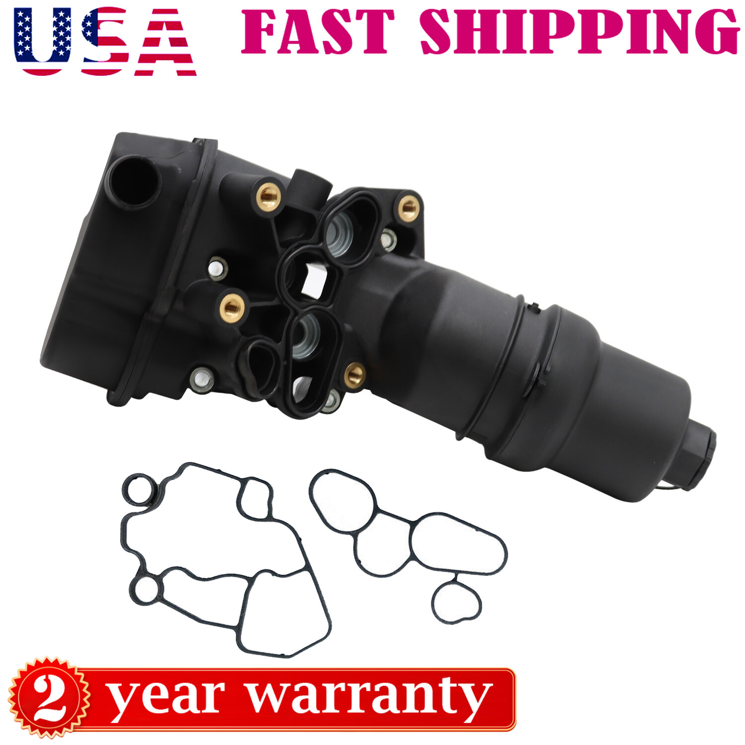 Oil Filter Housing w/Gasket 06F115397H For Audi A3 A4 VW Golf Jetta ...
