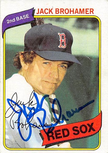 Jack Brohamer autographed baseball card (Boston Red Sox) 1980 Topps ...