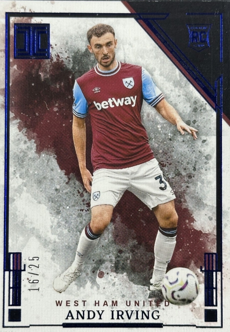 2024-25 Panini Impeccable Premier League - Andy Irving #128 Sapphire ...