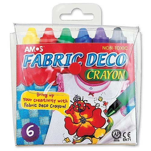 AMOS Kids Crafts - FABRIC DECO CRAYON KIT 6 Colors | eBay