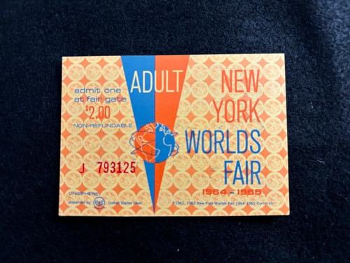1964-65 New York World's Fair Adult Admission Ticket | eBay