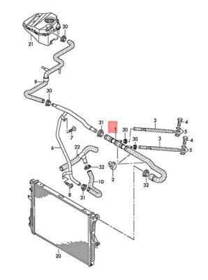 Genuine AUDI Q7 4LB Coolant Hose 4L0122109A | eBay
