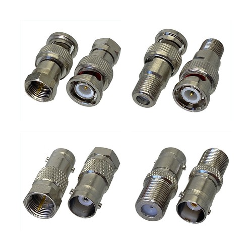 Adapter Connector BNC to F TV Male Plug & Female Jack RF Coaxial ...