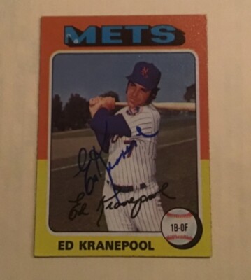 1975 Topps Chewing Gum vintage (Mets) Ed Kranepool blue ink on card ...