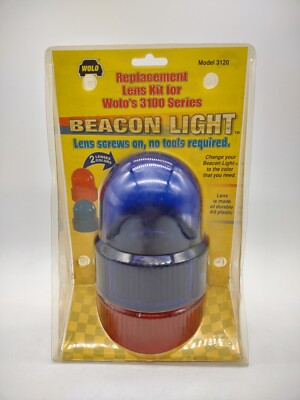 WOLO 3100 Beacon Replacement Lens Kit Magnet Blue & Red Lens NOS | eBay