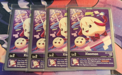 x4 Digimon Resurgence Booster XIAOMON BT4-006 Uncommon Purple Foil | eBay