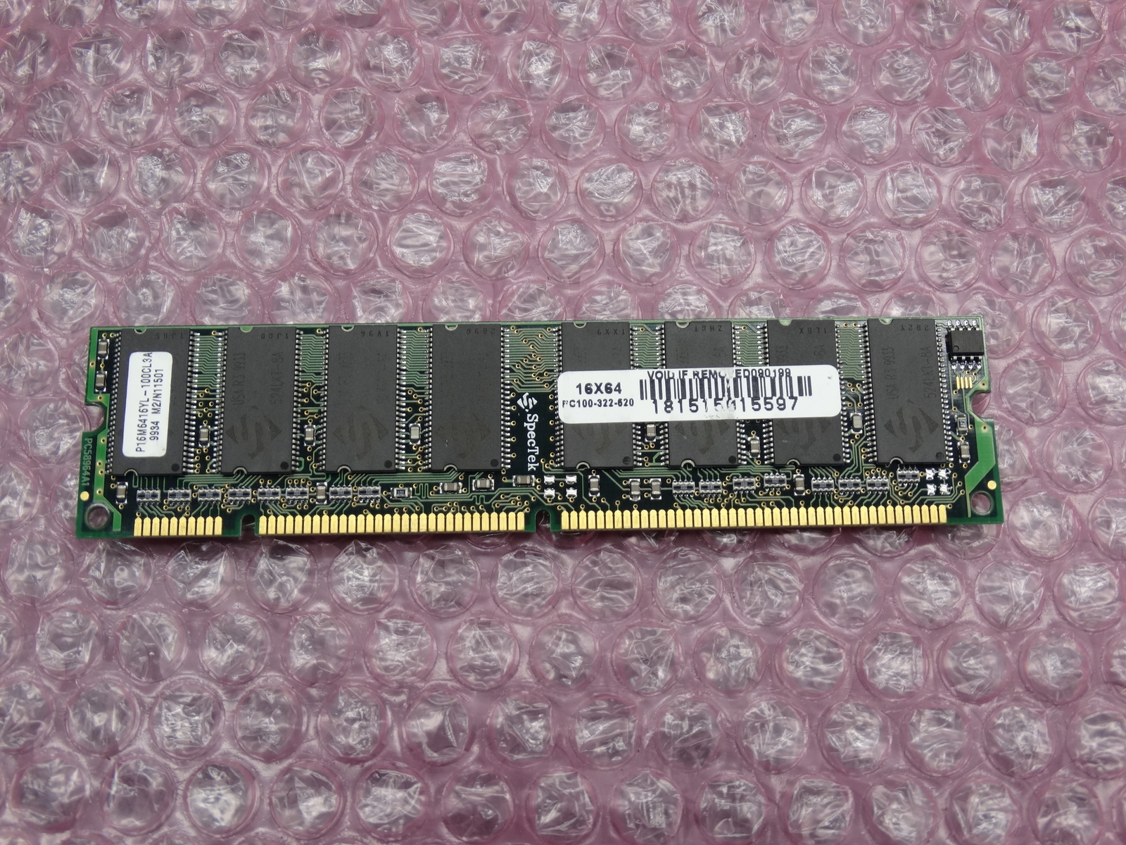 SpecTek 128MB 16X64 Memory RAM PC100-322-620 Vintage Mainframe | eBay