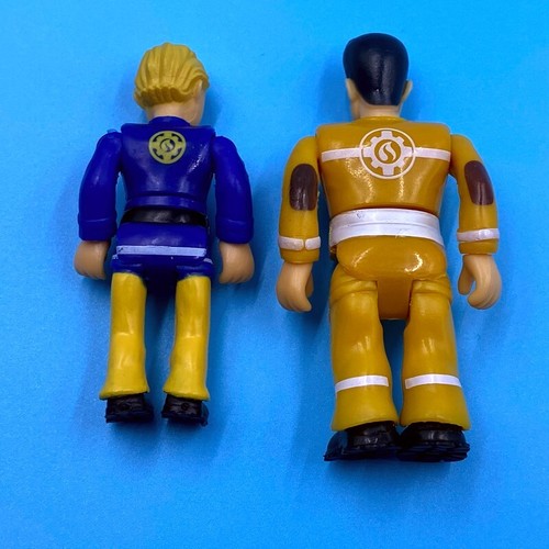 Lot 2pcs Fireman Sam Elvis Penny w/ Hats Tools Action Figures Kids Toys ...
