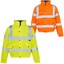 Hi Vis Bomber Jacket Storm Safety Work Coat Wind Rain Proof Hi Viz ...