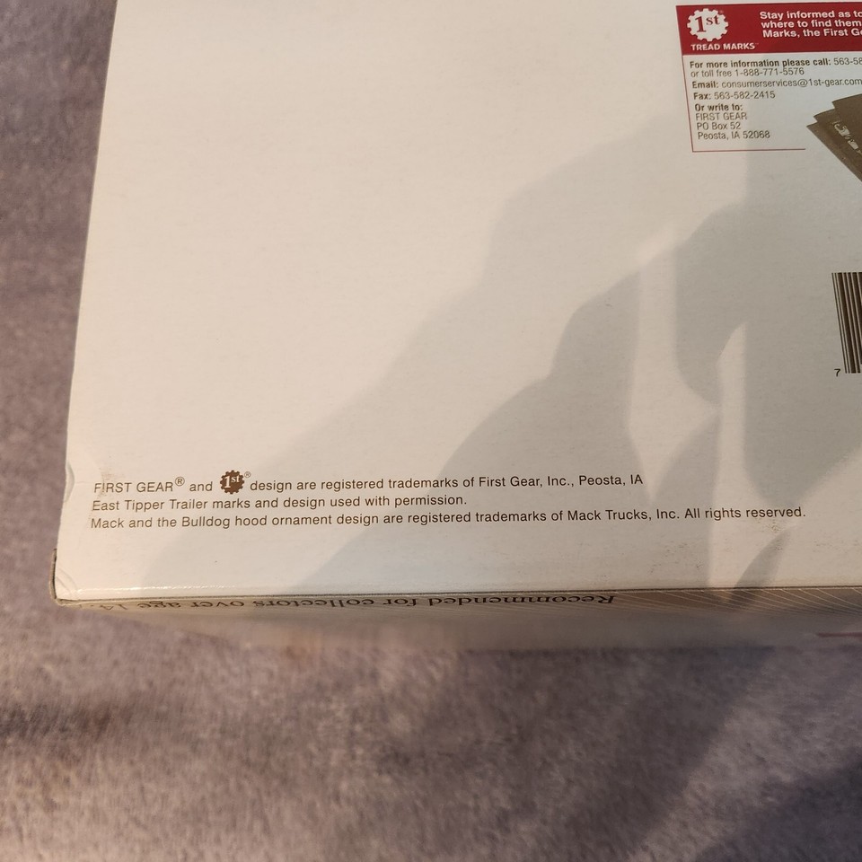 1ST Gear 1:34 Mack Pinnacle With East Tipper Trailer Diecast Truck ...