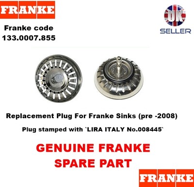 Franke Sink PLUG for Basket Strainer Waste (Old Style, Pre -2008 ...