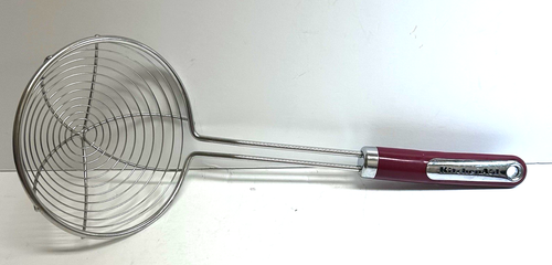 Kitchenaid Stainless Steel Spider Wire Strainer Skimmer Spoon Red ...