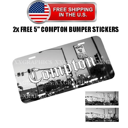 Compton California License Plate Tag Aluminum CA LA Design | eBay