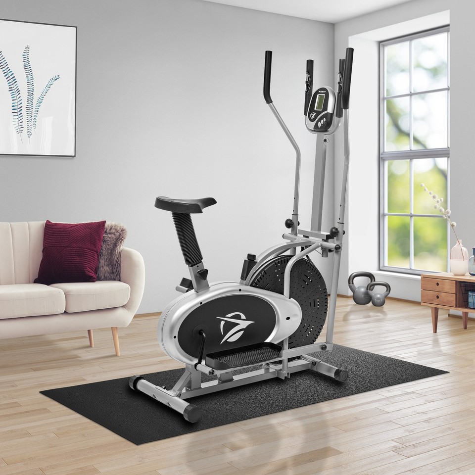 Elliptical Machine Cross Trainer 2 in 1 Exercise Bike Cardio Fitness ...