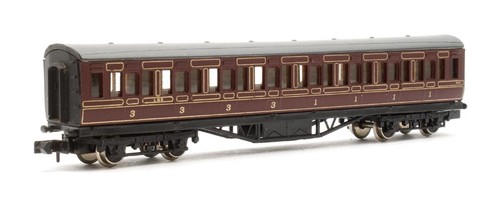 UNKNOWN BRAND 'N' GAUGE LOT OF 4 LMS MAROON 1ST/3RD & 'THE MID DAY SCOT ...