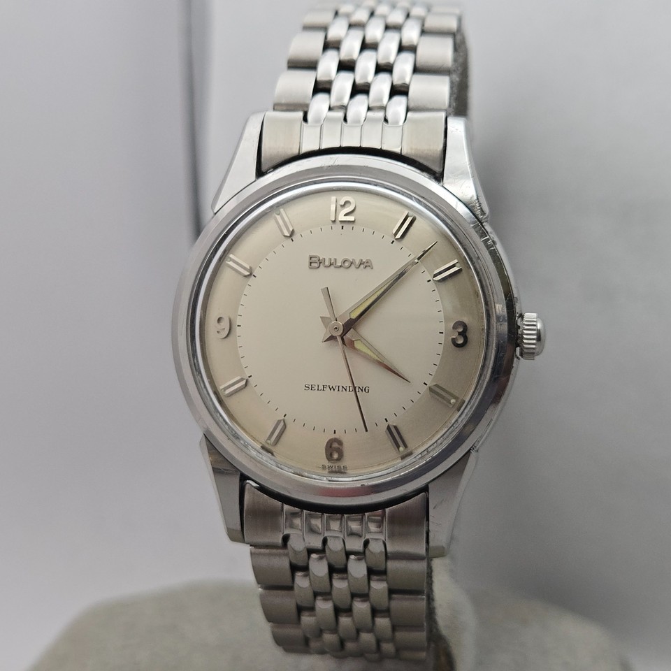 Vintage BULOVA Jet Clipper men's automatic watch 11AFAC Two-tone dial ...